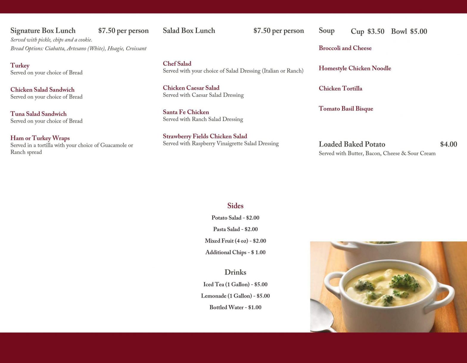 Deli Menu - Tastefully Yours Events & Catering